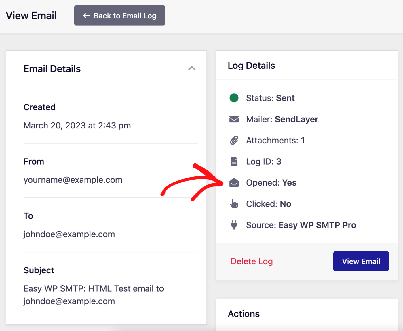 Setting Up Email Logs