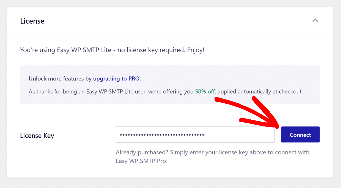 Verifying Your License - Easy WP SMTP